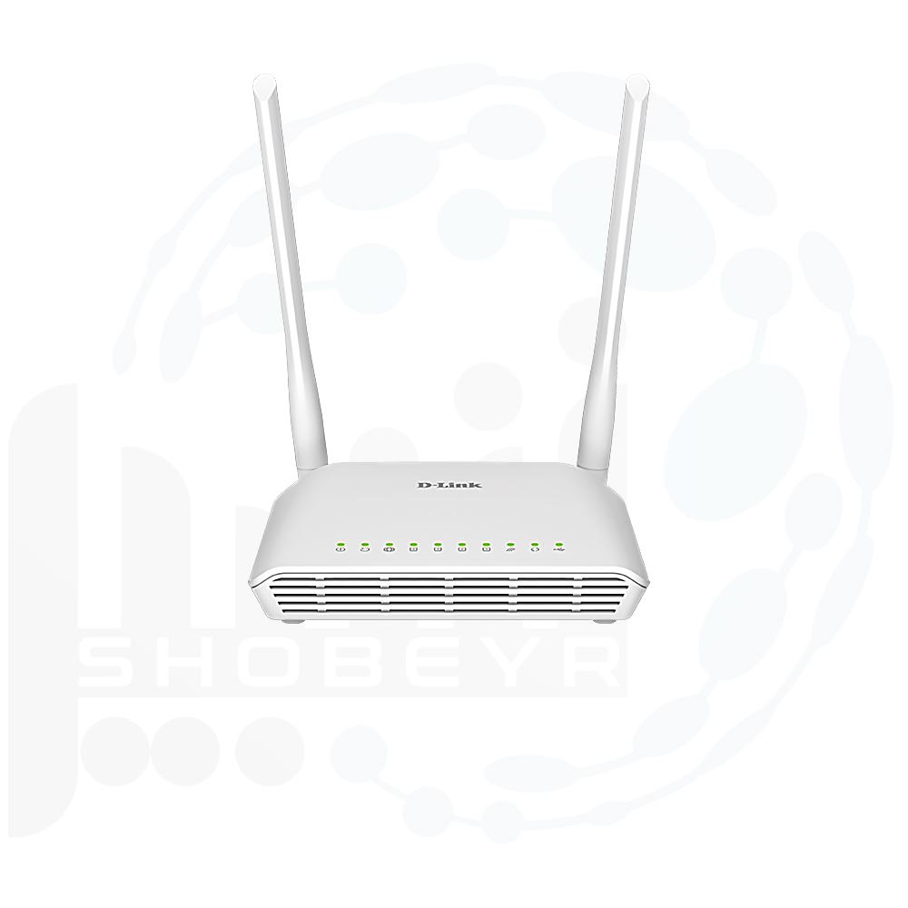 مودم روتر ADSL2 Plus بی‌سیم N300 دی-لینک مدل DSL-2750U - شبیر استور